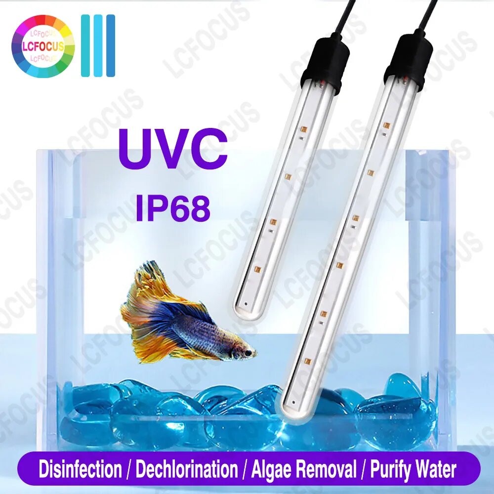 T6 4Вт 6Вт 8Вт 10Вт светодиодная УФ-лампа 270нм 280нм UVC IP68 водонепроницаемая лампа 12В 24В для стерилизации воды очистки дезинфекции