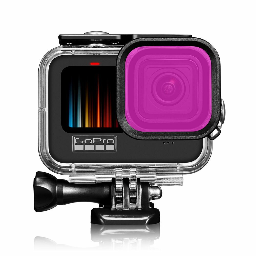 Фильтр для дайвинга, GOPRO Спортивная камера Водонепроницаемый чехол-фильтр, фиолетовый