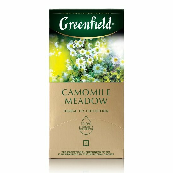 Чай Greenfield Camomile Meadow, травяной с добавками, 25 пакетиков
