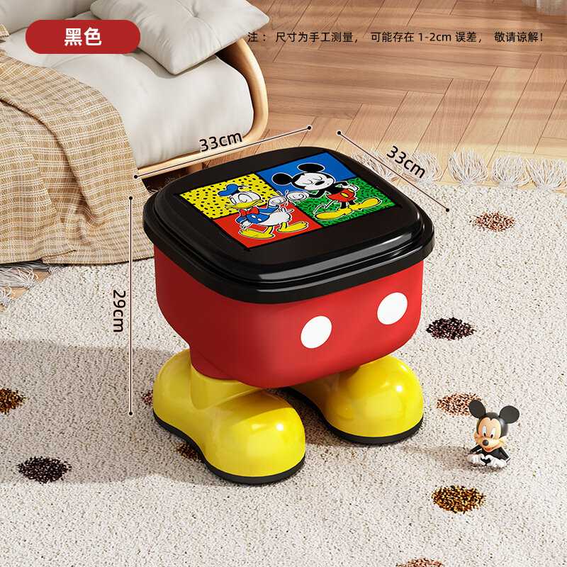Табурет Микки Мауса для входа в дом, милый мультяшный низкий табурет для детей, табурет для кофейного столика в гостиной, маленький табурет для хранения