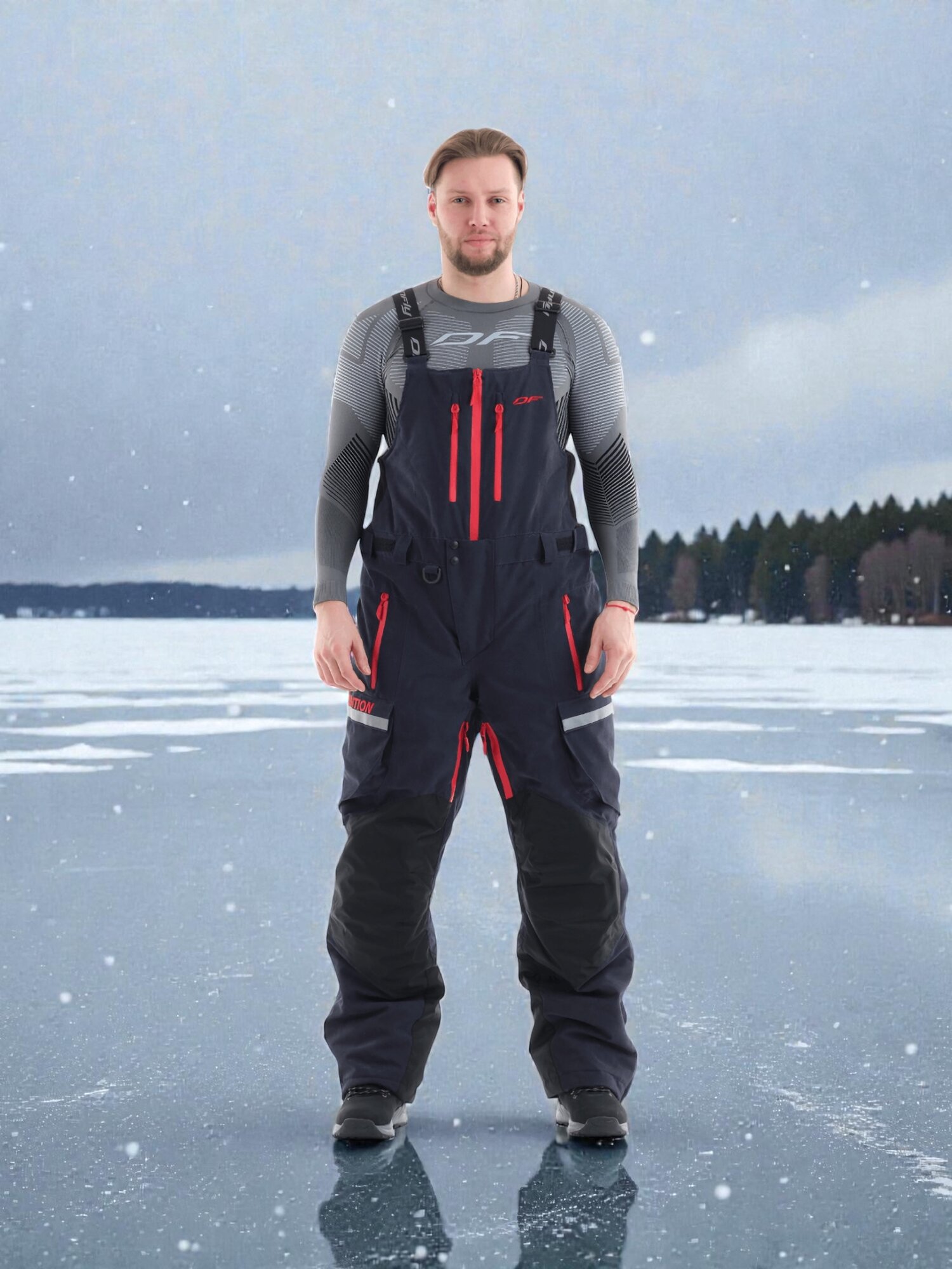 Брюки Dragonfly Expedition Ink - Red 2020 - Темно-синие - Размер XL