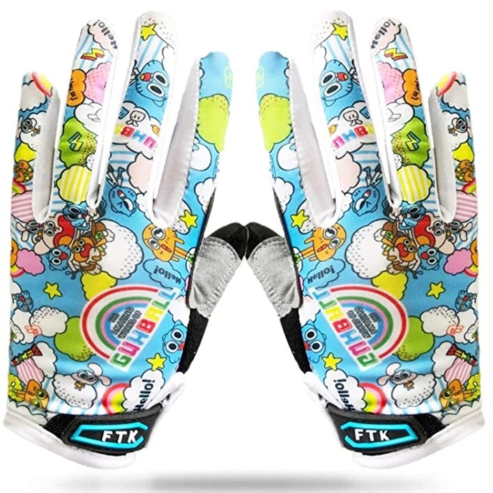 Детские велосипедные перчатки O FINGER TEN M, Rainbow Full Finger