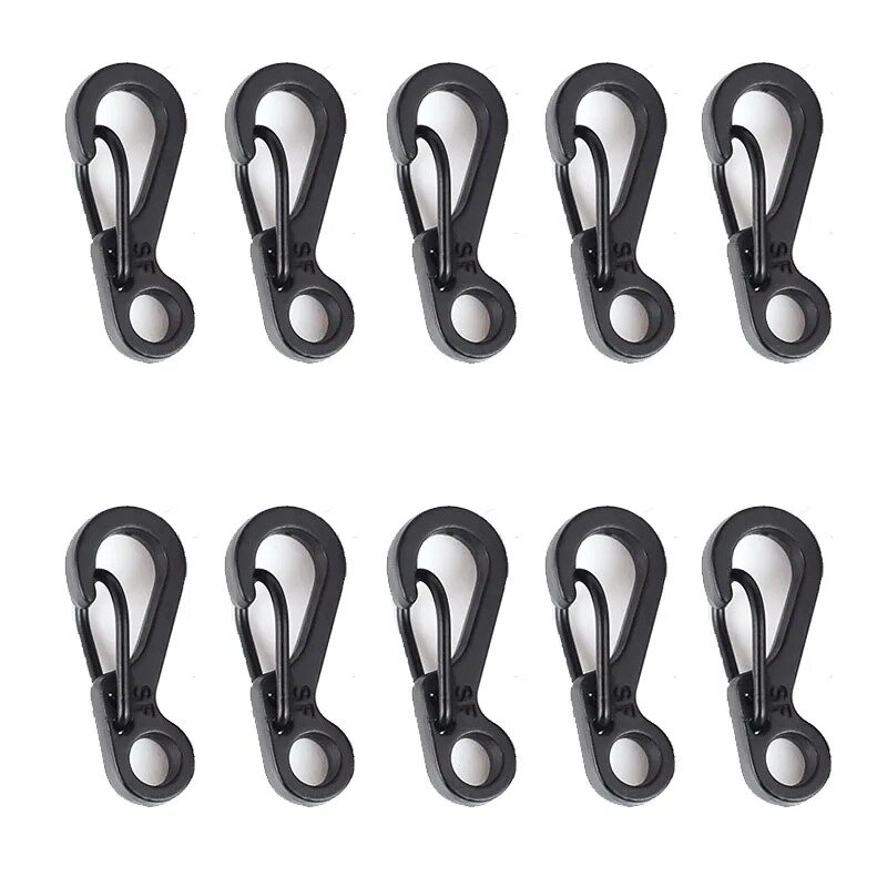 10pcs Super Mini EDC Spring Carabiners застегивают цепь ключей паракорд тактический крюк