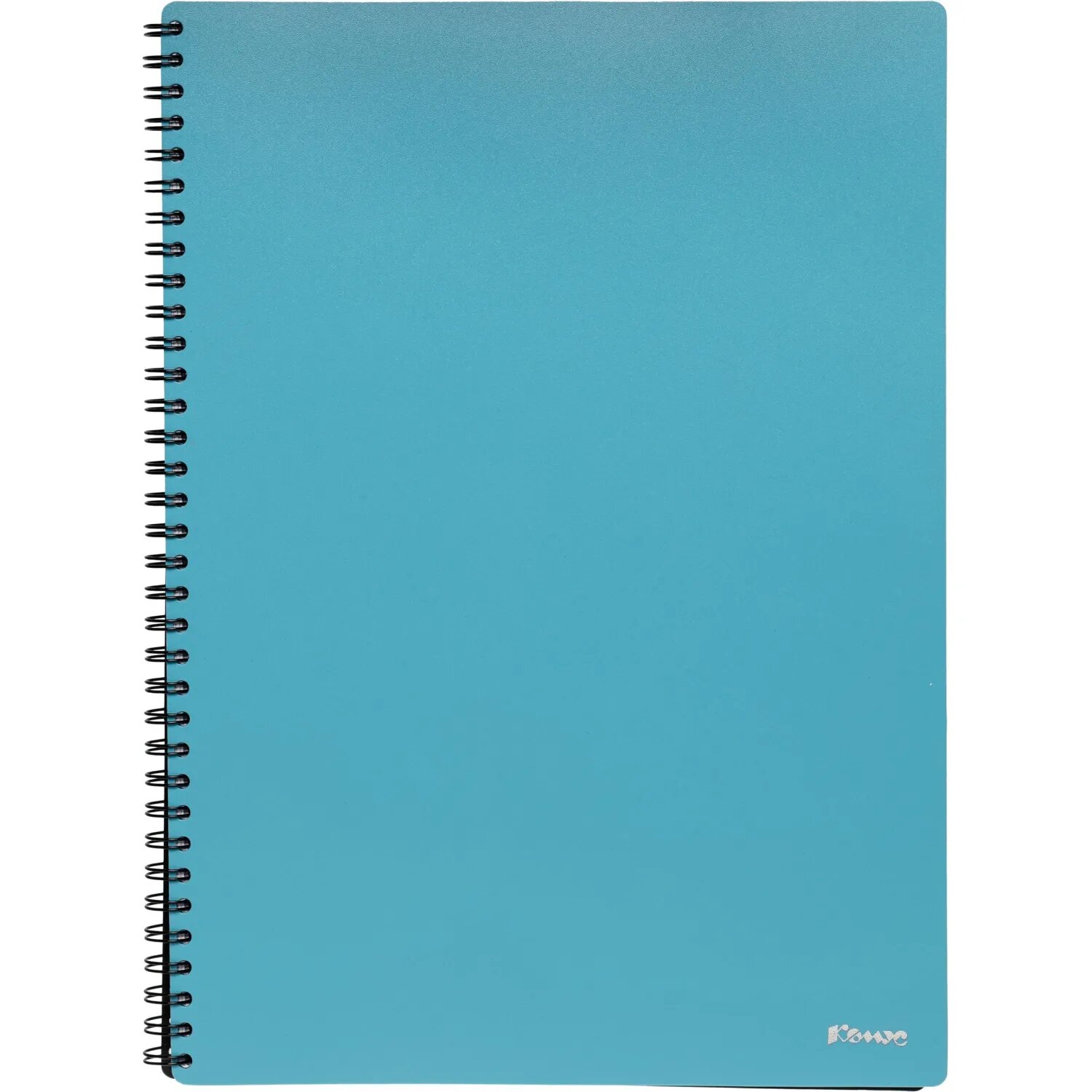 Бизнес-тетрадь Комус А4 100л, кл, обл. пластик, спираль, голубая  Classic