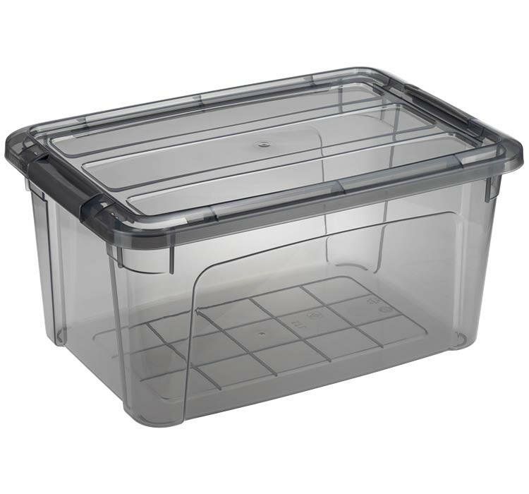 Ящик для хранения КИП 5.7Л С замком черный прозрачный 200*300*150 М-ПЛ