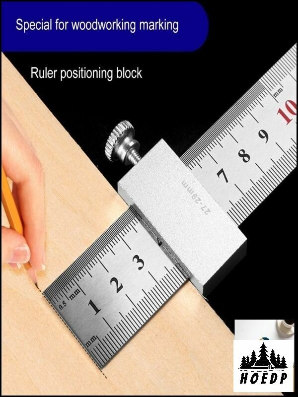 Бестселлер, позиционирующий блок на металлической линейке 40 см для плотника