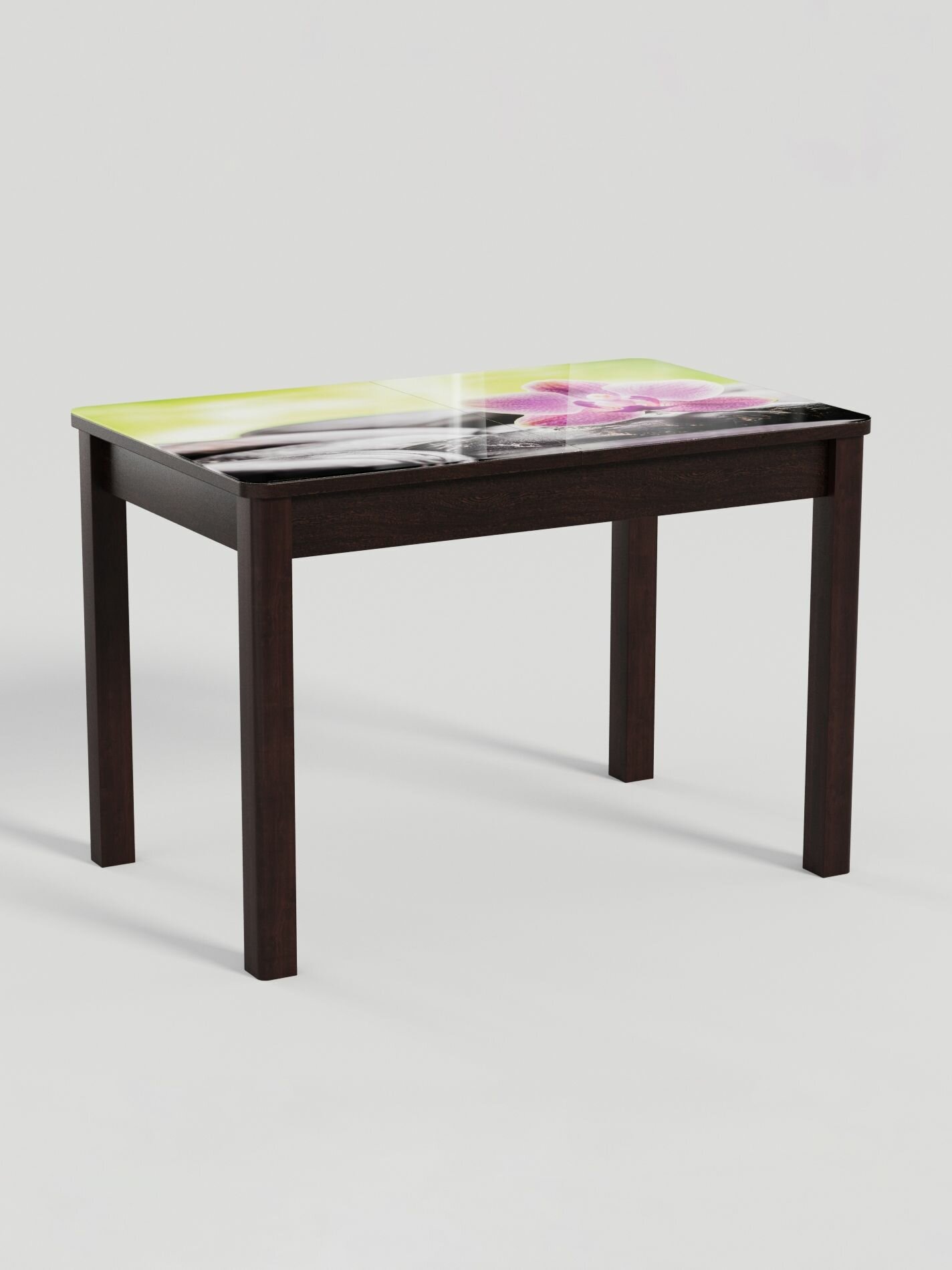 Стол кухонный обеденный Айсберг 07 СТФ ЛДСП: Венге - Фотопечать: Камни