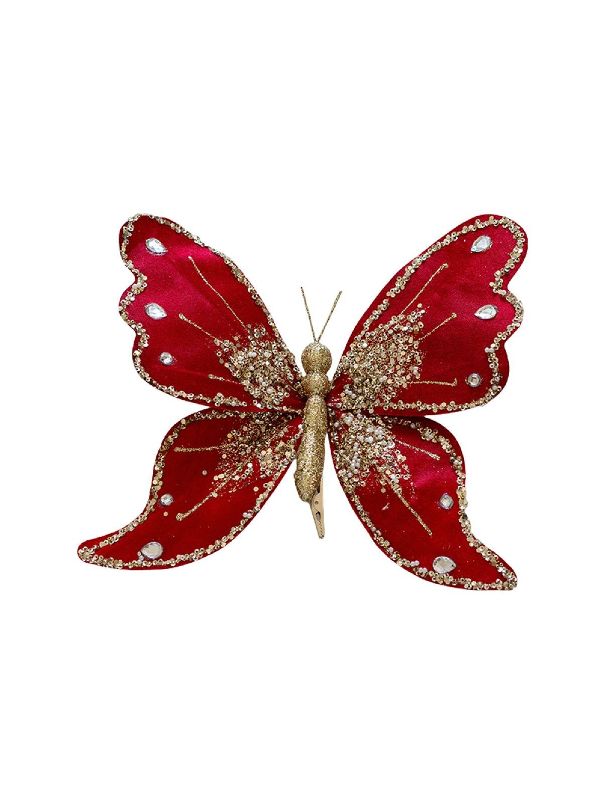 Зажим с бабочками для украшения дома, рождественские аксессуары в форме бабочки