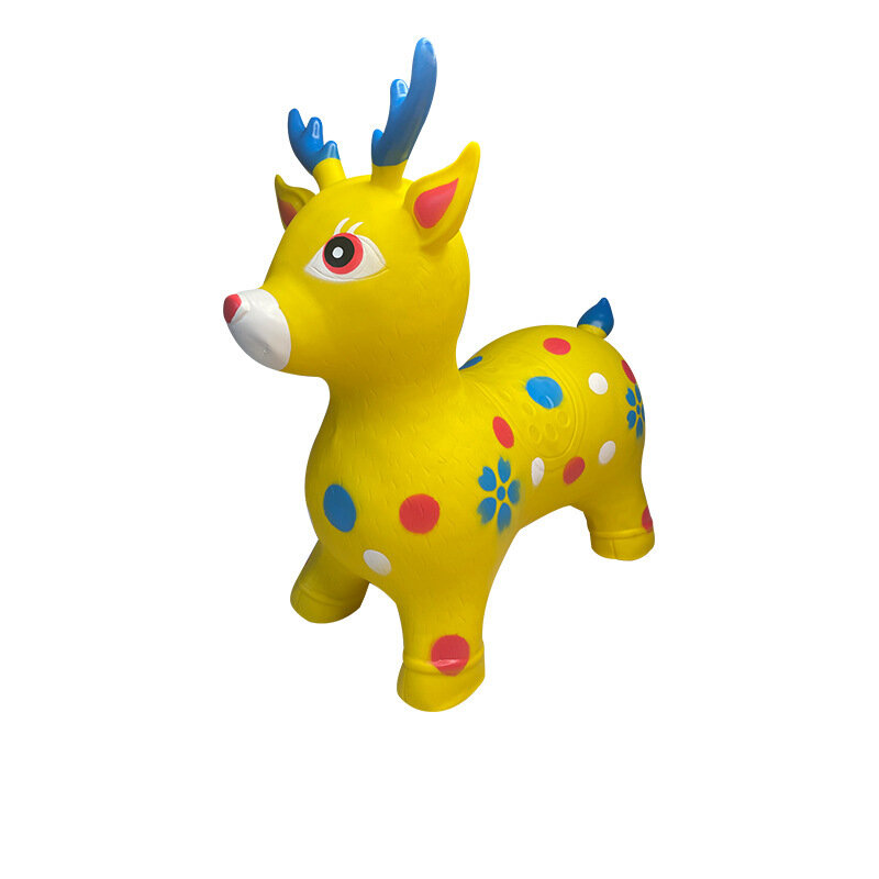 Надувная игрушка лошадь, прыгающая лошадь, прыгающий олень, экологически чистая резина, уличная музыкальная лошадка для малышей, прыгающее животное
