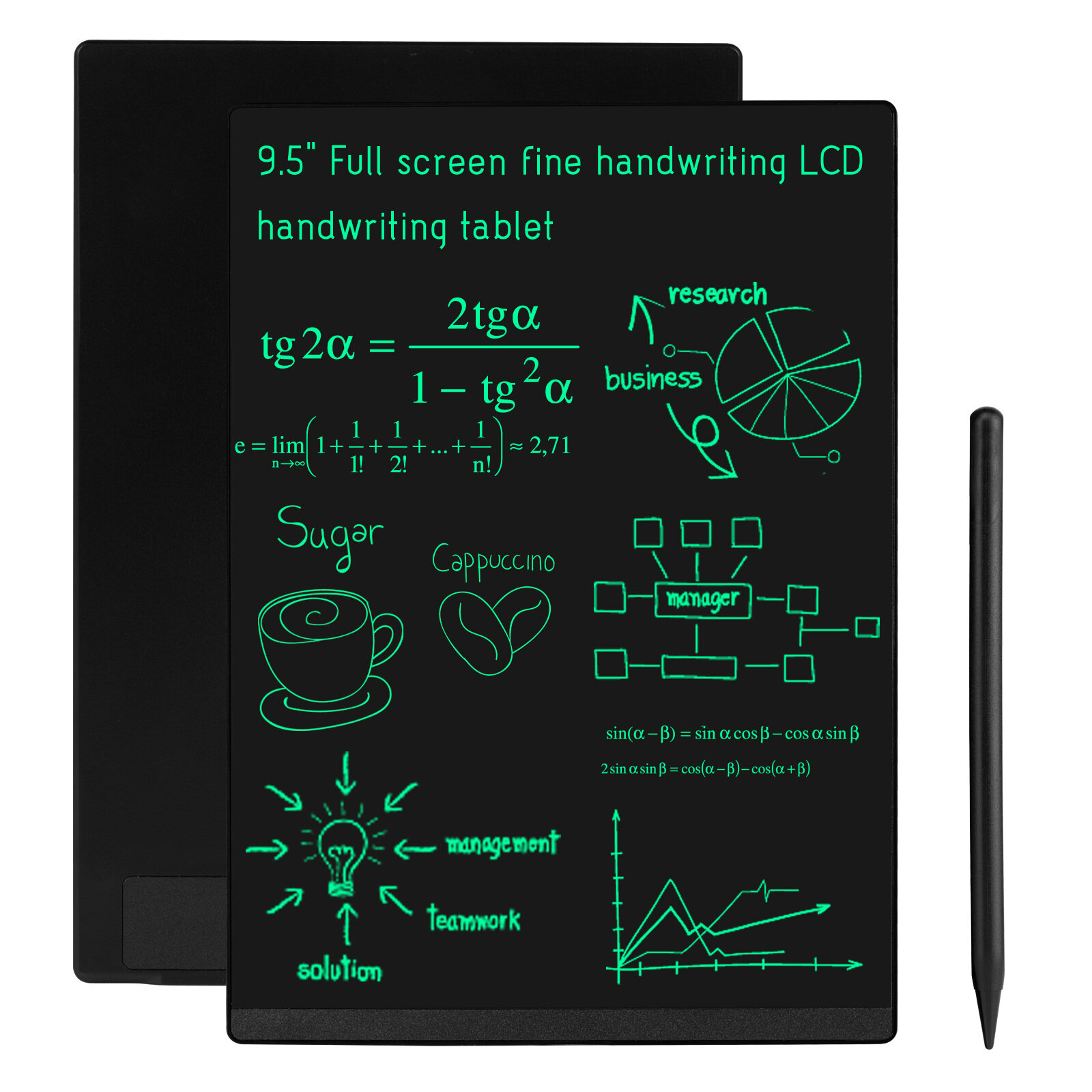 Жидкокристаллический планшет для письма, детская доска для рисования 6.5inch 9.5inch 11.5inch 15inch дюймов, доска для рисования от руки, цветной ЖК-экран, высокая конфигурация