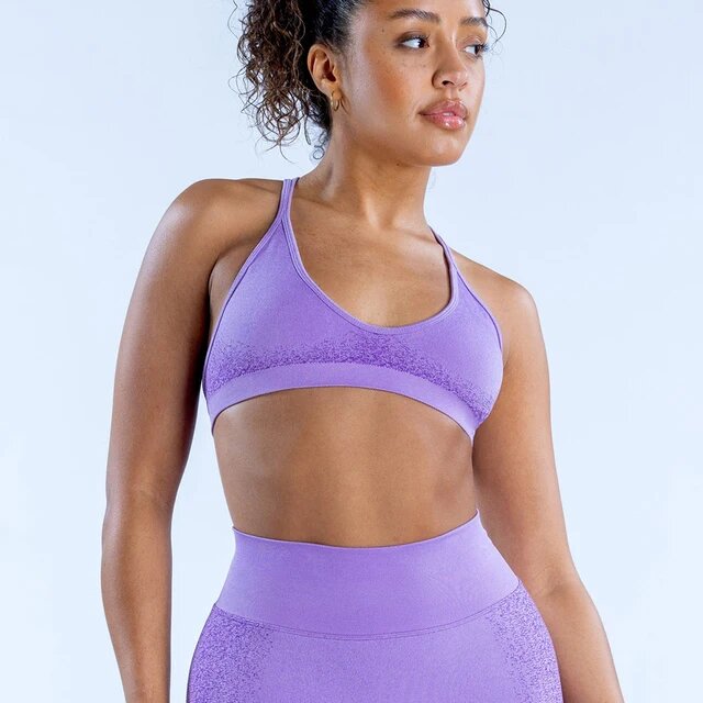 Спортивный бюстгальтер Ignite с перекрестной спинкой, женский бюстгальтер для йоги, топ с завязками на шее, укороченный топ для спортзала, беговой топ, бесшовный спортивный бюстгальтер с подкладкой для фитнеса и йоги. размер,42/S