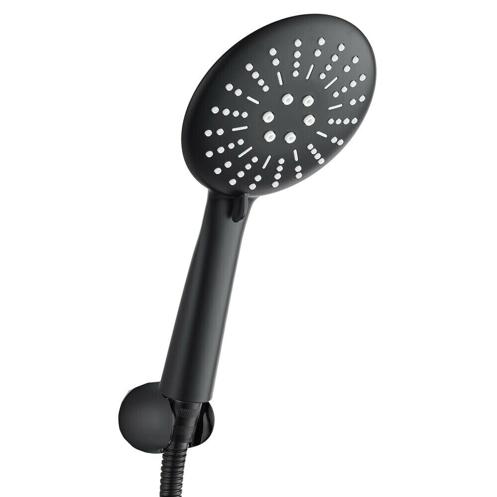 Душевой комплект Voda с лейкой с держателем черный (VS102Black)