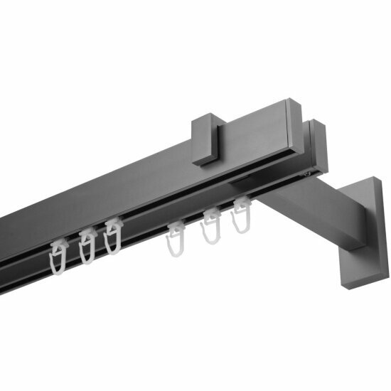 Карниз профильный LM Decor Флэт Лайн двухрядный 4,0 м, Сатин