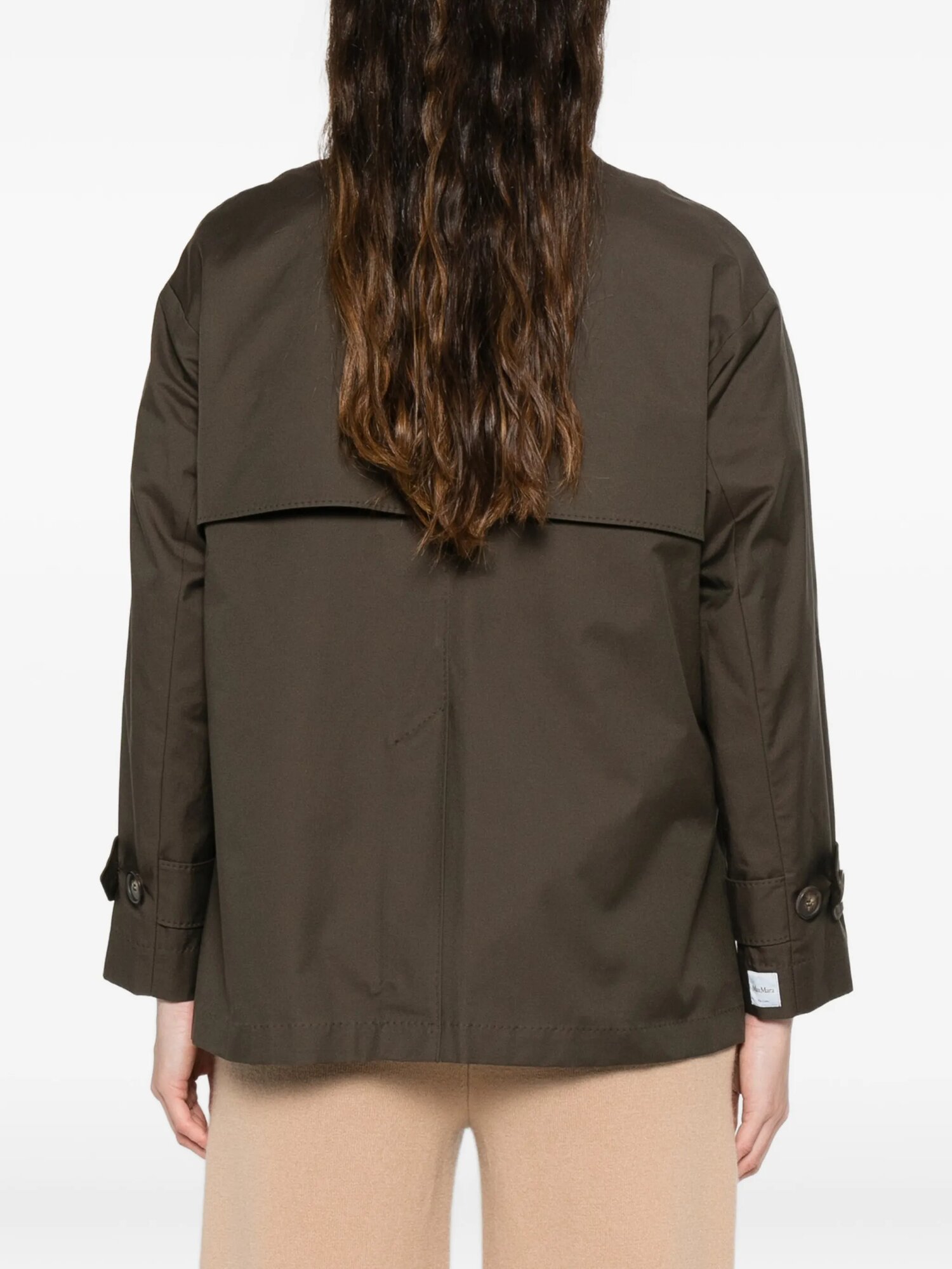 Пальто Max Mara Logo-patch double-breasted coat, размер 42, зеленый, — фото 1