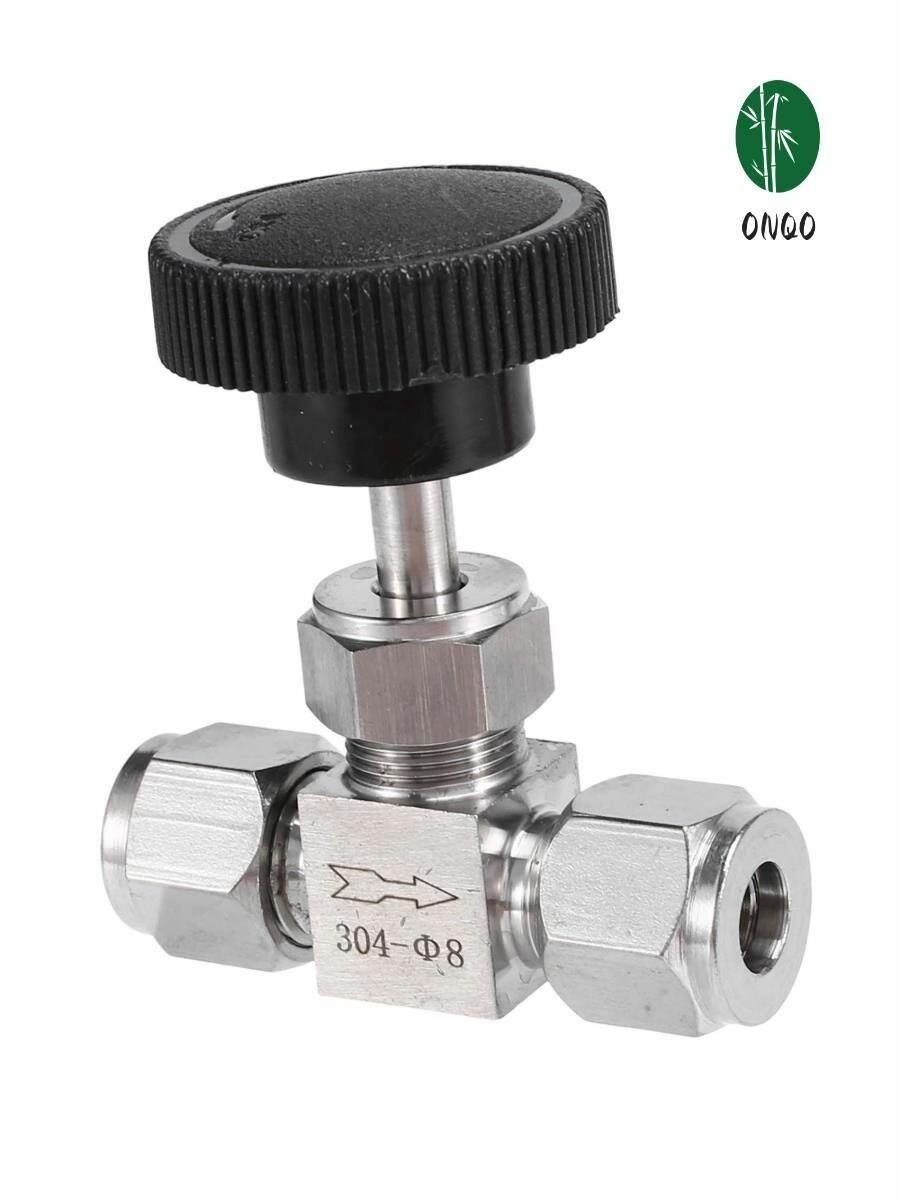 T2Регулируемый игольчатый клапан с наружным диаметром 8 мм, трубка из нержавеющей стали 304, кислотостойкая, прямым набором карт высокого давления, кран