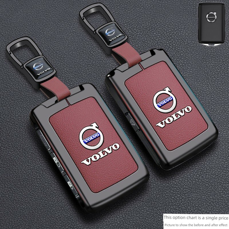 Чехол для ключа Volvo 2025 года, модель XC60, из натуральной кожи, для S90, XC40, полный чехол для S60, мужской, для