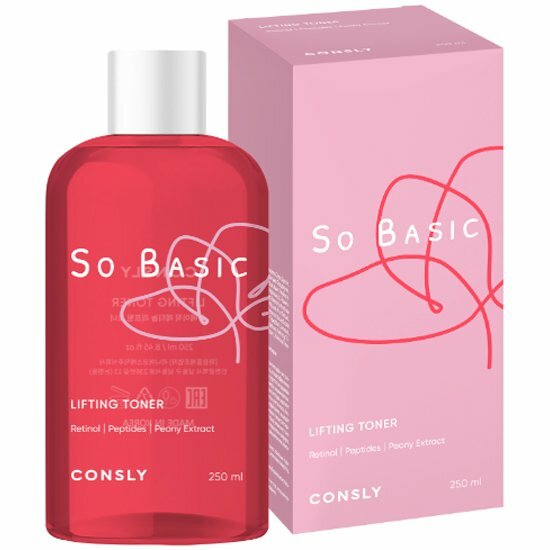 Лифтинг-тонер для лица Consly с ретинолом, комплексом пептидов и экстрактом пиона, 250мл
