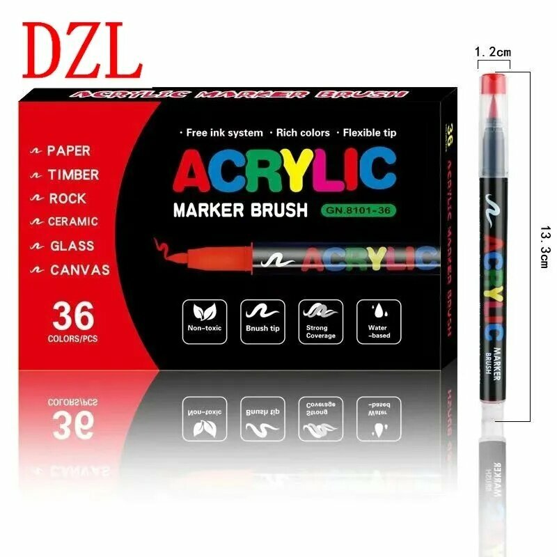 Маркер Акриловый, 36 шт. для граффити, для декорирования