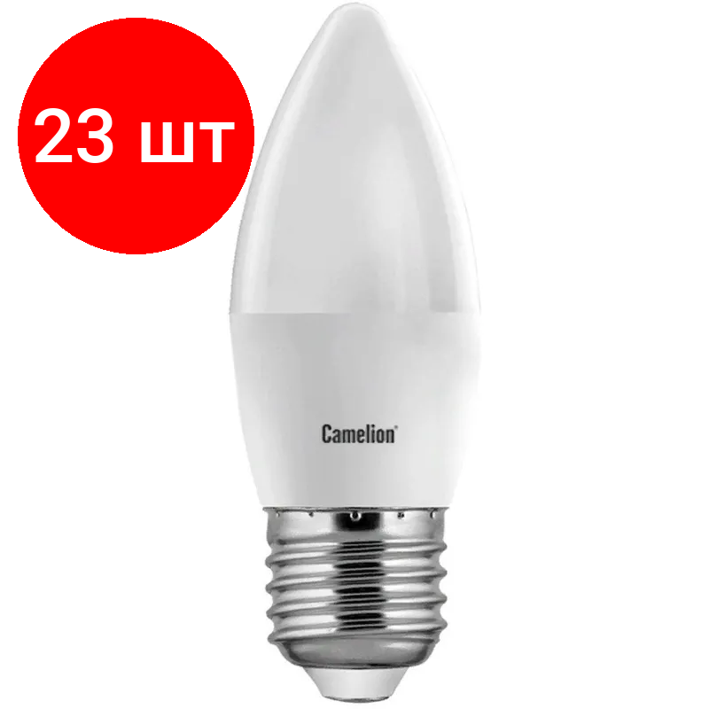 Комплект 23 штук, Лампа светодиодная Camelion LED12-C35/865/E27 12Вт 220В
