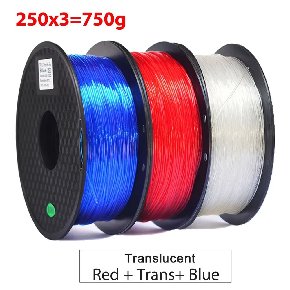 EasyThreed 3D TPU filament прозрачный синий 1.75 мм 750 г Transparent B