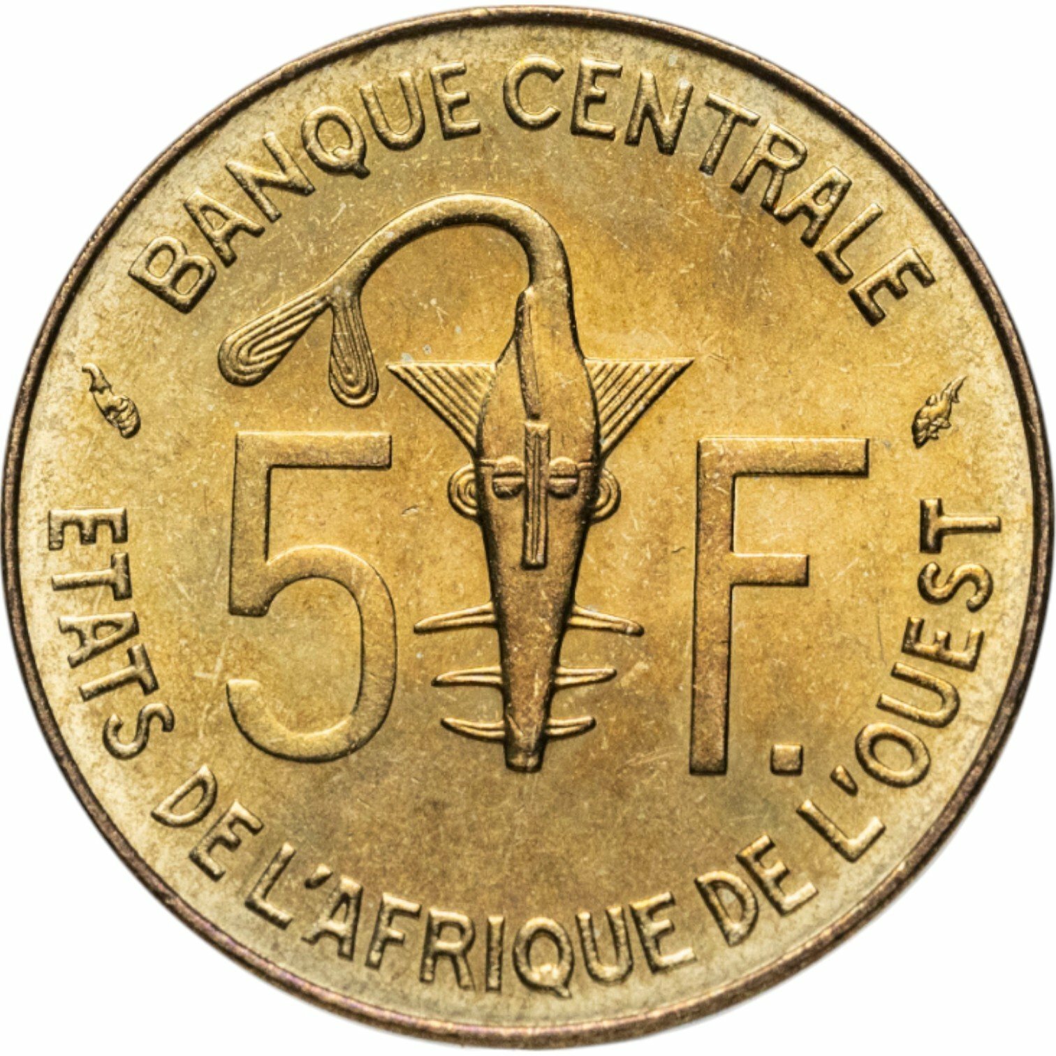 Западная Африка BCEAO 5 франков francs 1984, Бронза, в сохранности AU-UNC