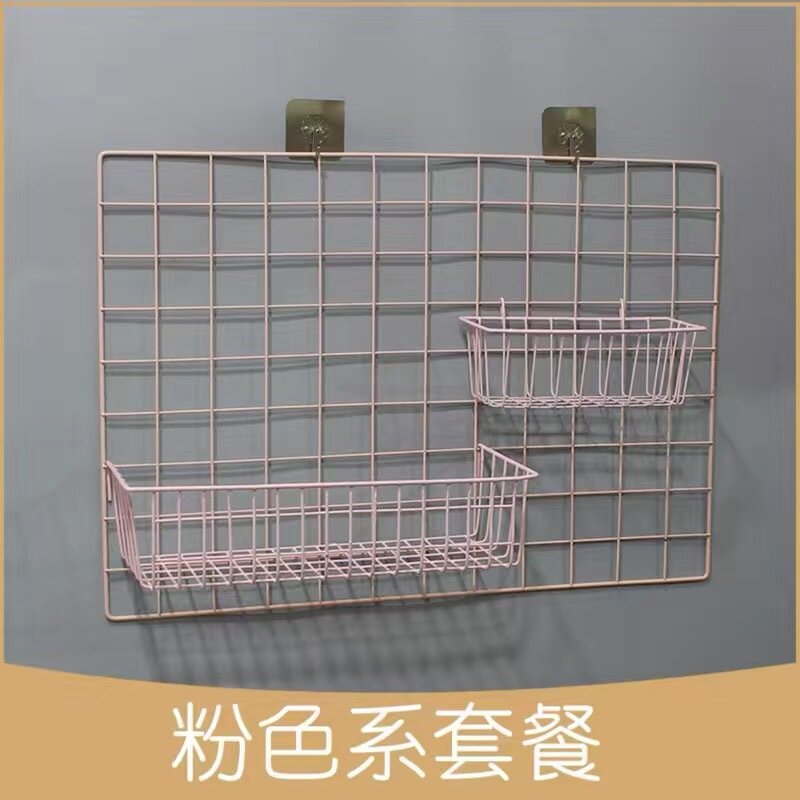 Стеллаж для хранения из железной сетки, подвесная корзина, поднос, аксессуары для фото на стене, хранение, декоративный стеллаж для домашнего использования