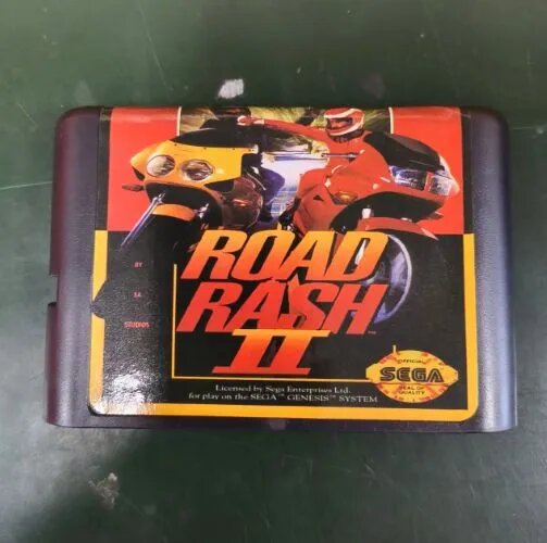 Игровой картридж для приставки 16 bit SEGA: ROAD RASH 2 (Русская версия-без коробки)