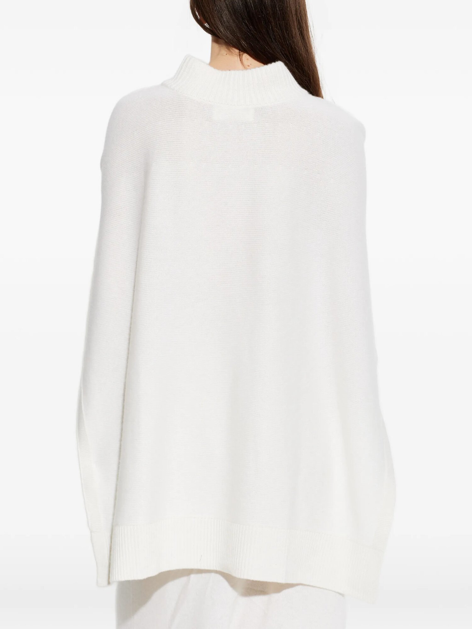 Накидка Lisa Yang Turtleneck cape, размер OneSize, бежевый/белый — фото 1