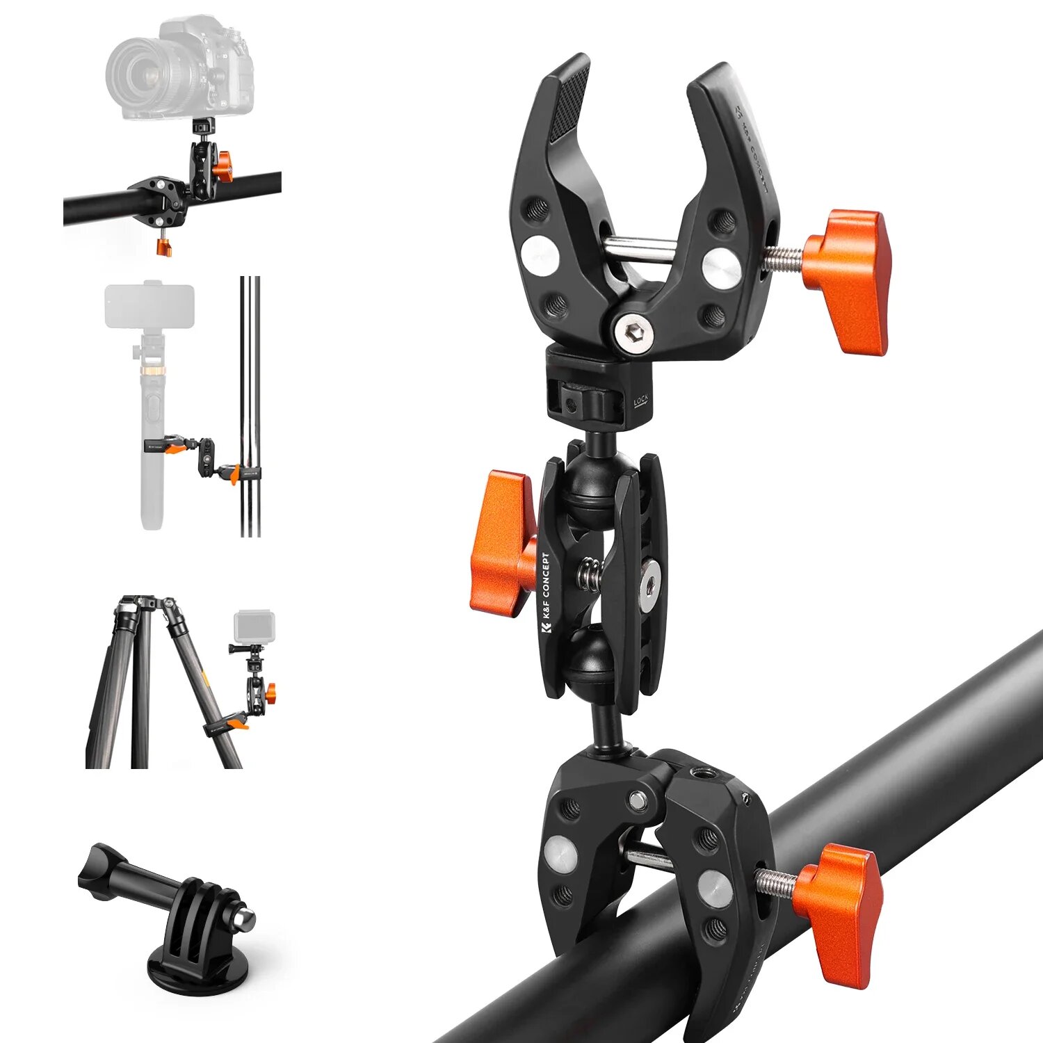 K&F CONCEPT Double Super Clamp зажим для камеры