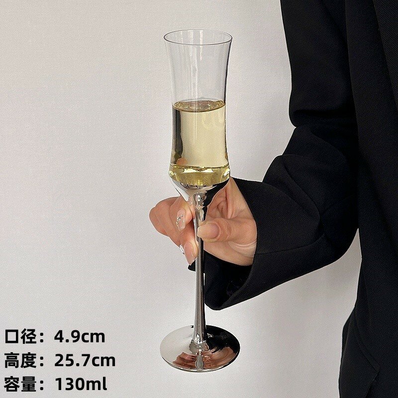 Высококачественный бокал для шампанского с завышенной талией, высокий электролитический пузырьковый бокал, хрустальный бокал, бокал для игристого вина, подарок на свадьбу