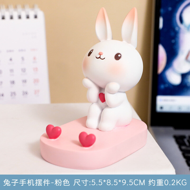 Креативная милая подставка для телефона в виде кролика, современная гостиная, домашний винный шкаф, офисный стол, декор для детской комнаты, оптовая продажа