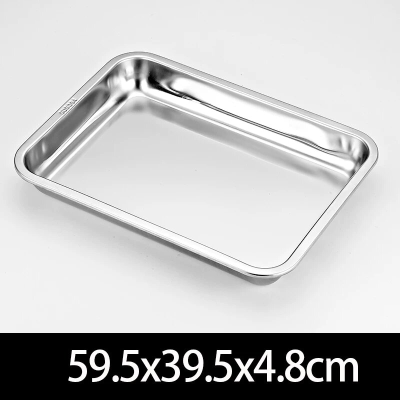 Нержавеющая сталь 304 прямоугольная подставка с гладким дном, 60x40x4.8см, для приготовления пищи