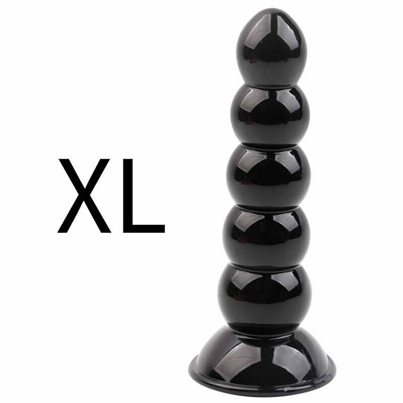 Длинные толстые анальные шарики с присоской массажер простаты, стимулятор точки G, анальный тренажер для мужчин, женщин и пар (5 шариков)
