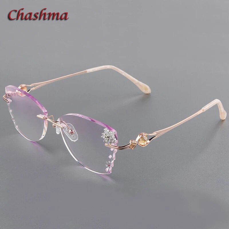 Женские очки Chashma бабочка градиентные линзы титановая оправа