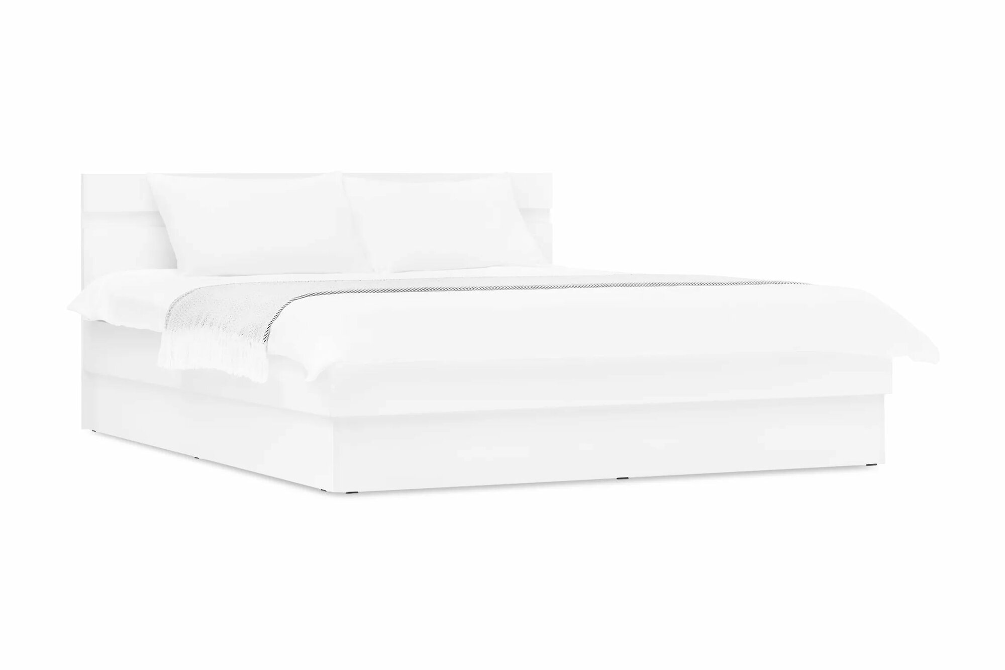 Кровать Ченси белый глянец холодный, 160х200 см