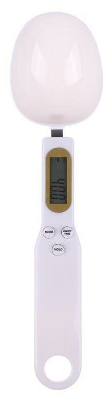 Мерная ложка-Весы Digital Spoon, ЖК-экран, пластик, 2xCR2032, белое
