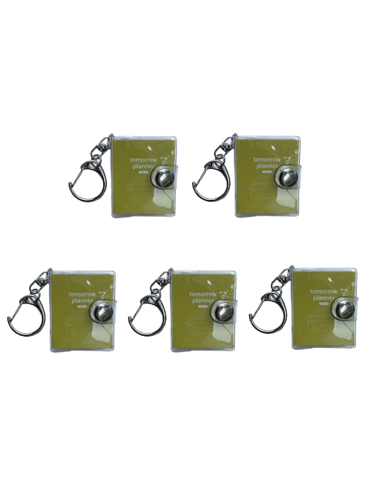 5шт Миниатюрный Блокнот-брелок Многоразовый журнал С брелоками для сумки-шарма