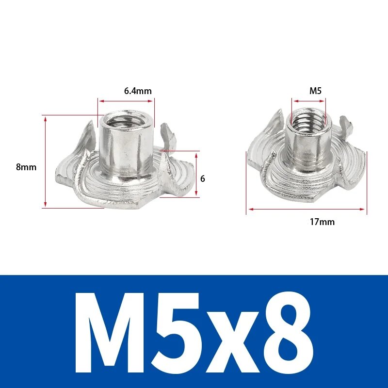 Гайки М4 М5 М6 М8 М10 из нержавеющей стали 304 M5x8mm-10pcs