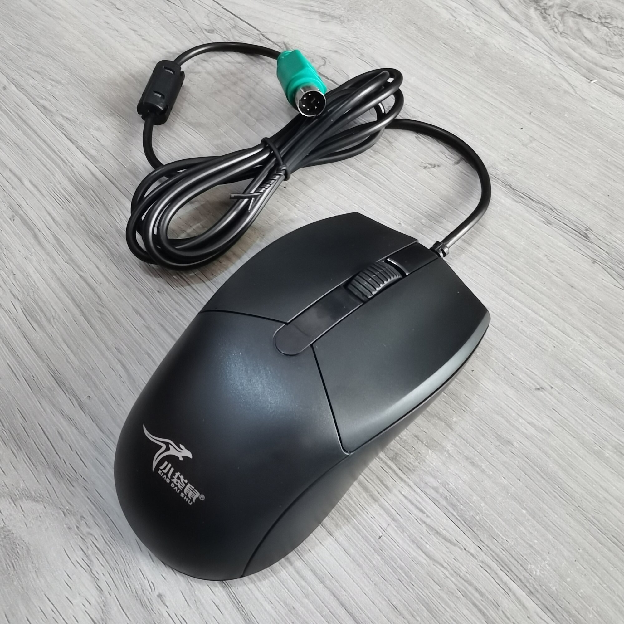 Настольная проводная USB-мышь с разъемом PS2 (круглый порт, круглая головка, круглый штекер с контактами),