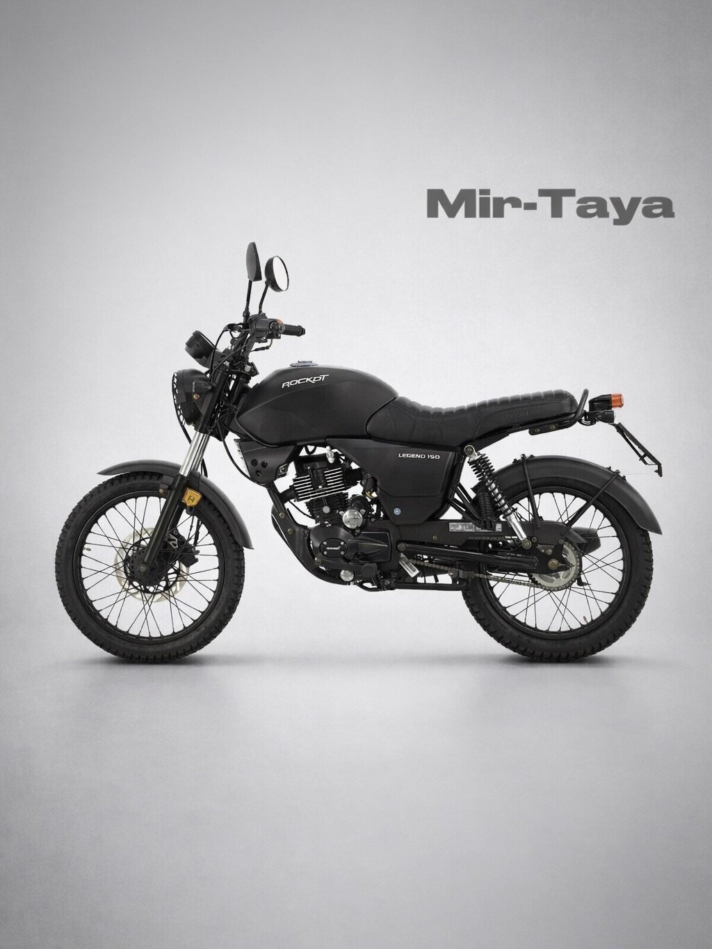 Мотоцикл ROCKOT "LEGEND" 149 см³, 4-х тактный, электростартер, чёрный, матовый