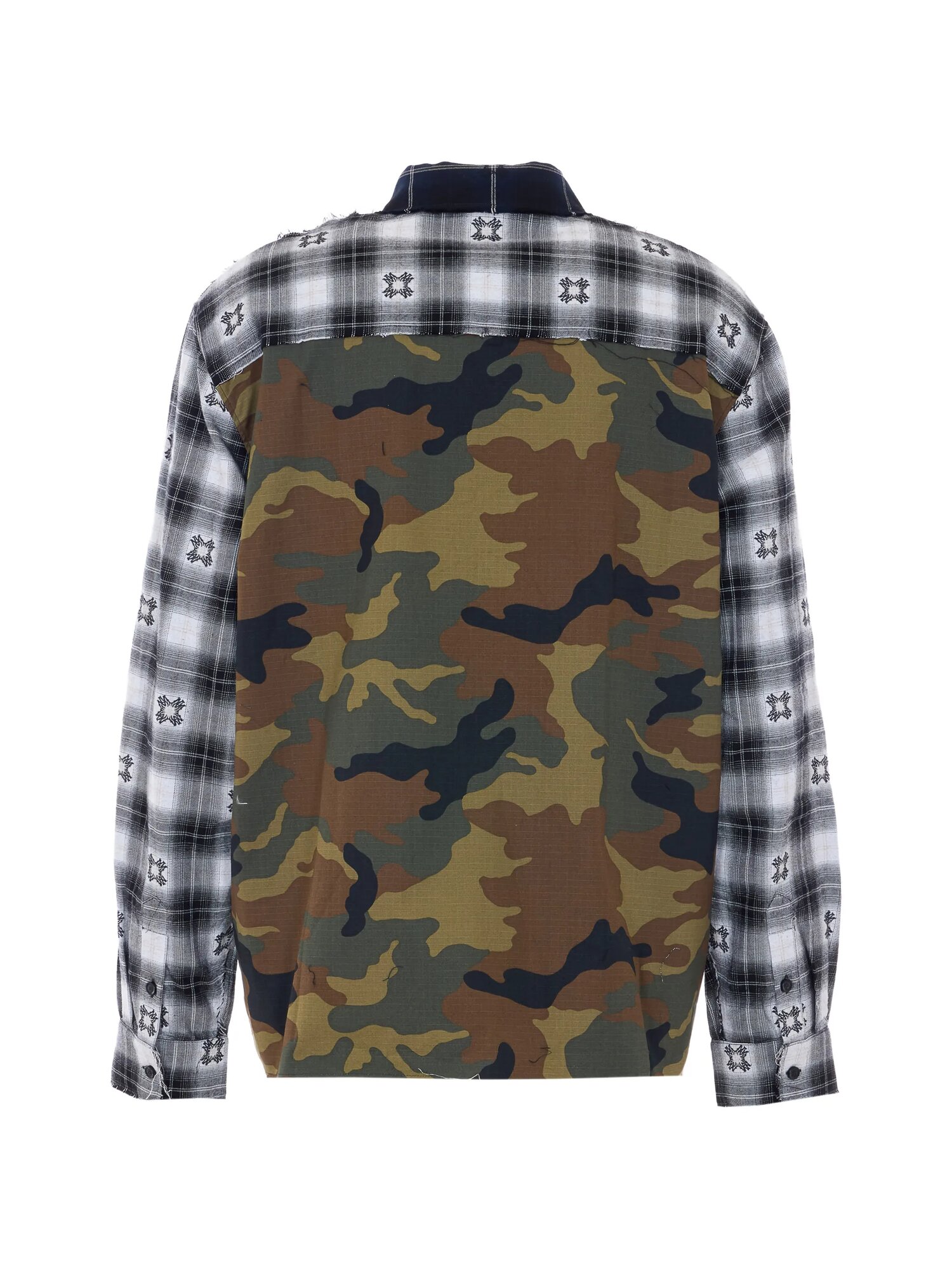 Рубашка AMIRI Patchwork shirt, размер XL, blue — фото 1