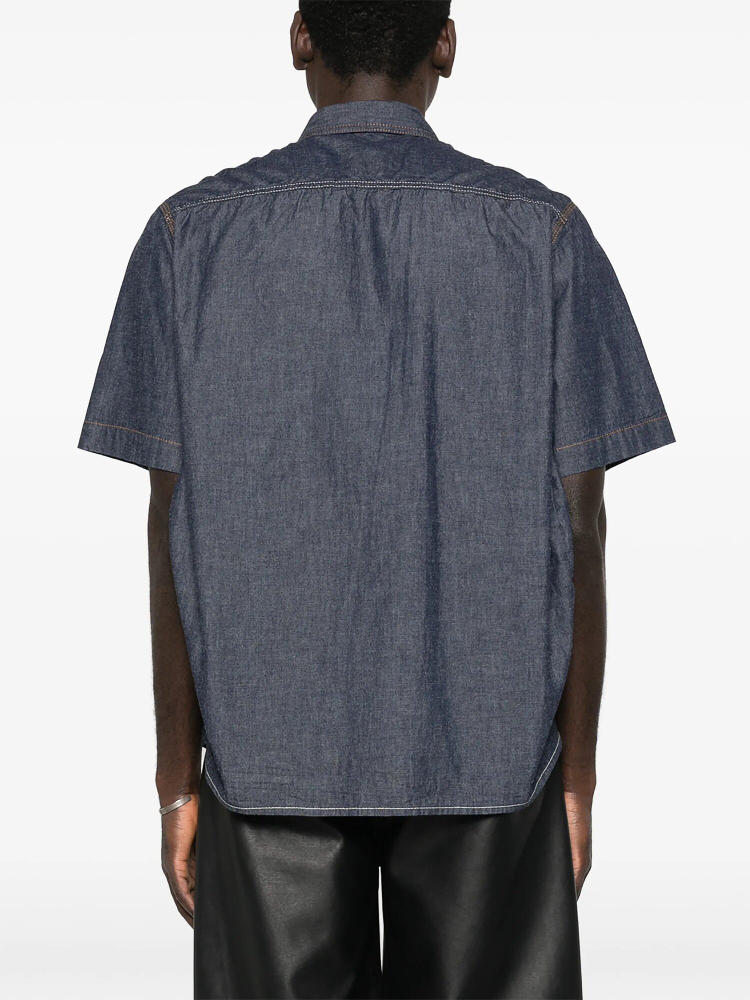 Рубашка Sacai Point-collar shirt, размер 48, синий — фото 1