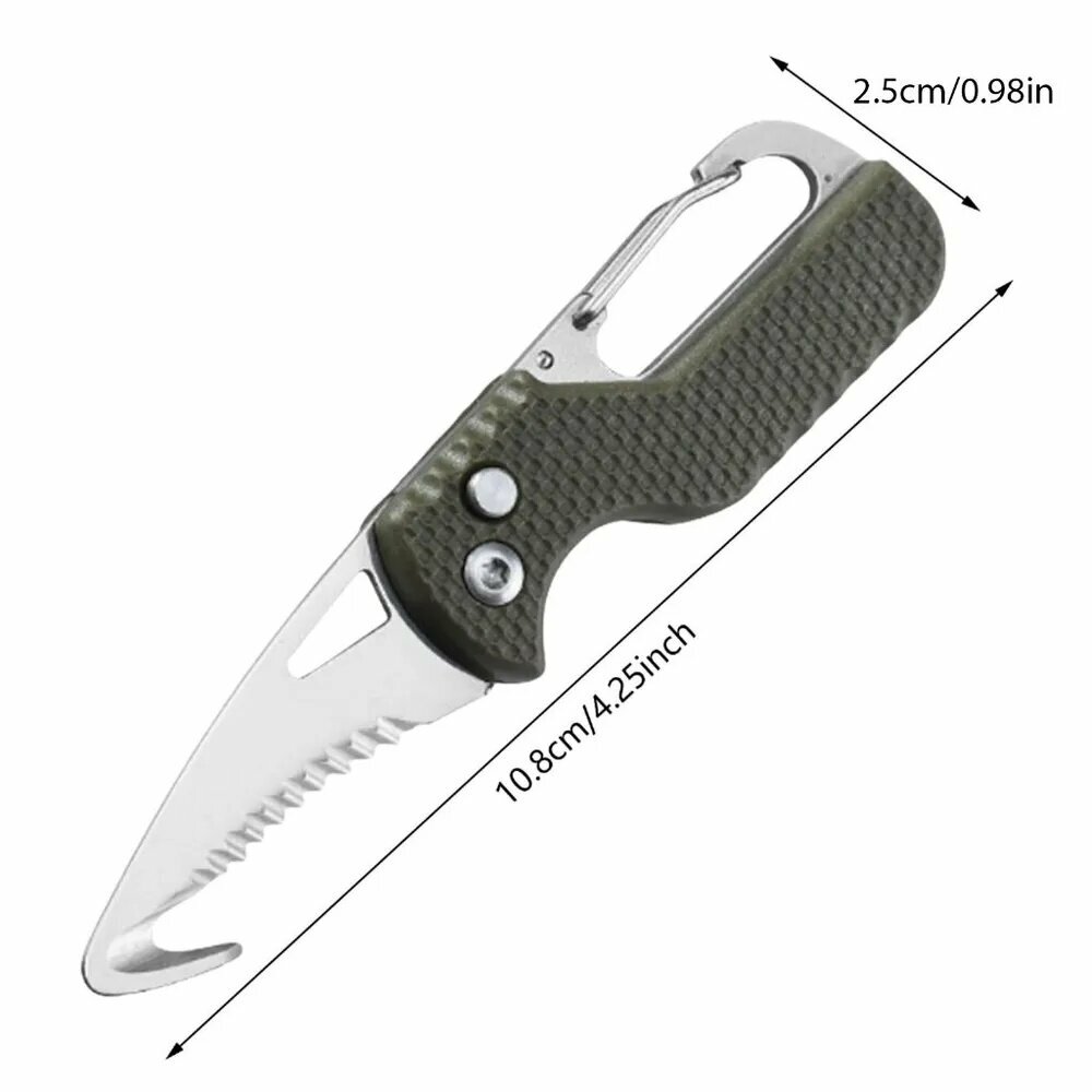 Разгрузочный нож с крюком, - Стальное лезвие ножа mi