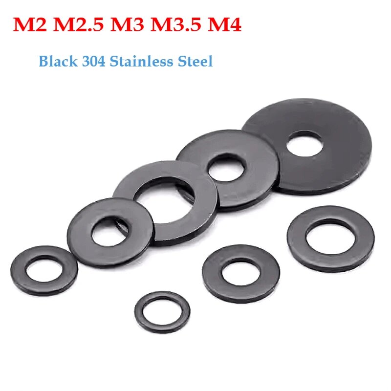 Шайбы плоские из нержавеющей стали Meson M4x8x0.5mm, 200шт