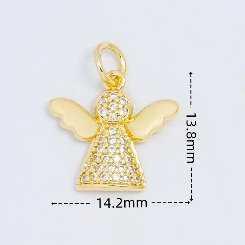 2 шт. подвески латунь кубический циркон LJRIVER для изготовления украшений DZ6754-Gold