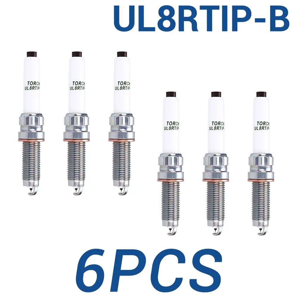 2-8 шт. иридиевых свечей TORCH UL8RTIP-B, замена для SILZKGR8B8S, SILZKGR8C8S, 6 pieces UL8RTIP-B