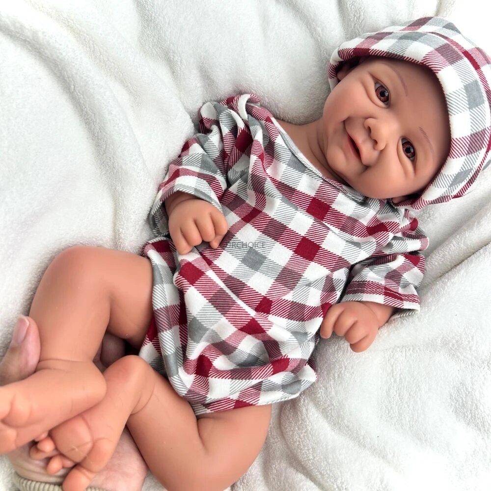 17-дюймовая силиконовая кукла реборн Vivienne для маленьких девочек и силиконовая кукла Painted 03