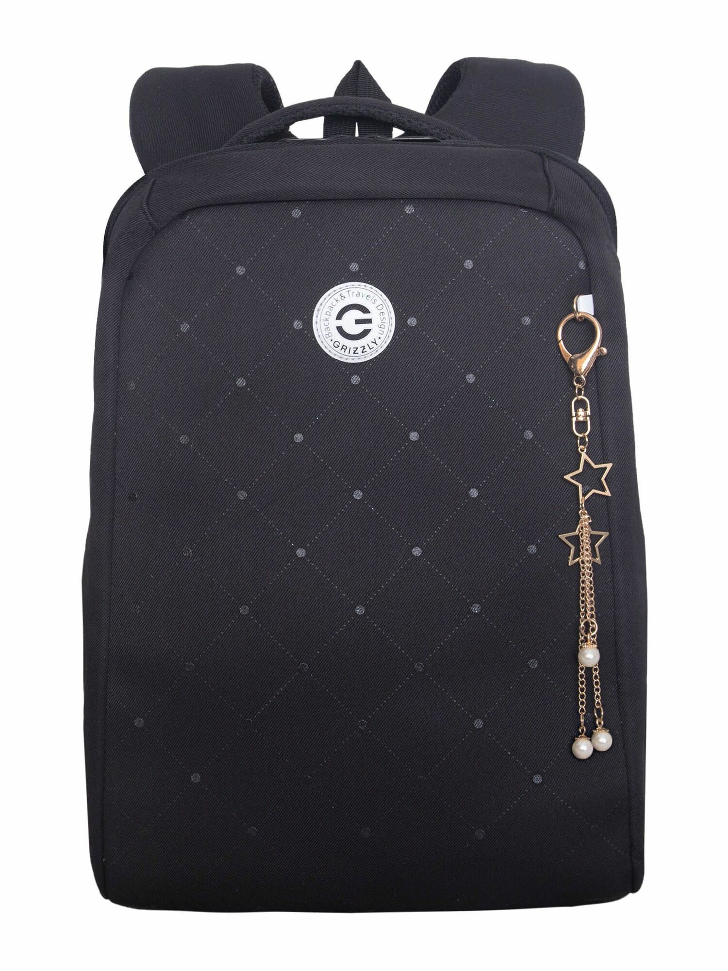 Рюкзак школьный GRIZZLY с карманом для ноутбука 13", двумя отделениями, анатомической спинкой, для девочки, RG-666-3