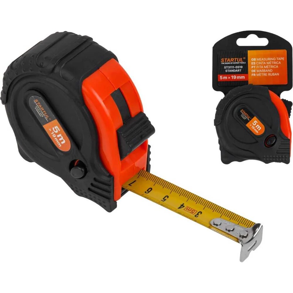 Рулетка STARTUL STANDART ST3111-0519, ABS-пластик, сталь, 5 м, 19 мм