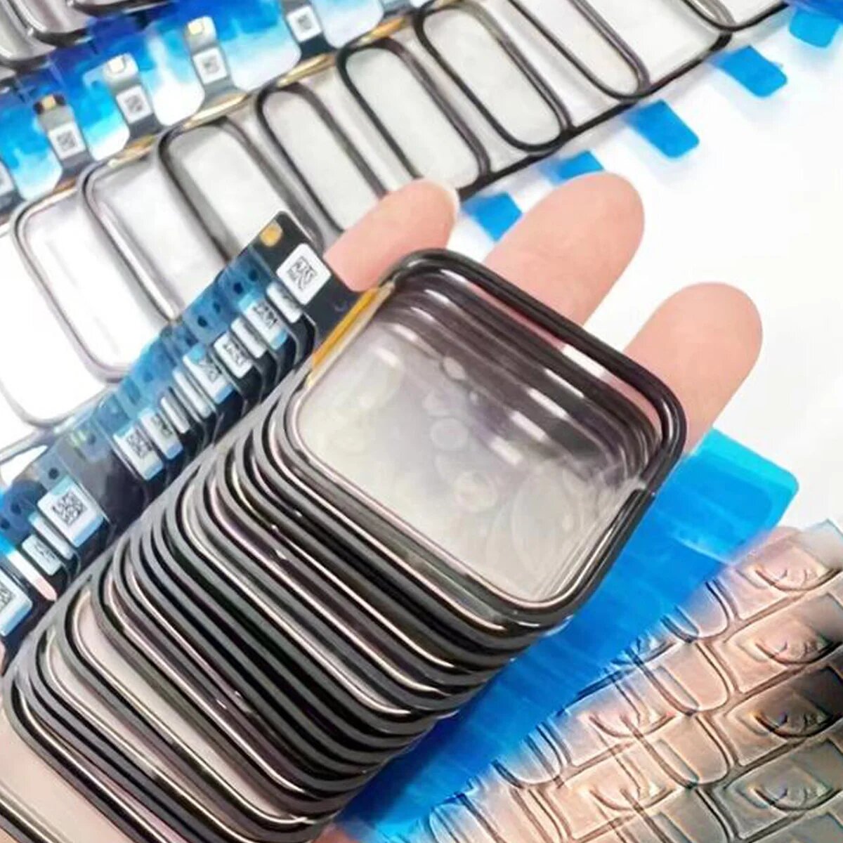 Сенсорный экран с OCA для Apple Watch SERIES 1 2 3 4 5 SE 6 38 мм 42 мм 40 мм 44 мм, 5 шт, стеклянный дигитайзер, сенсорный объектив + OCA клей S5 44mm With OCA